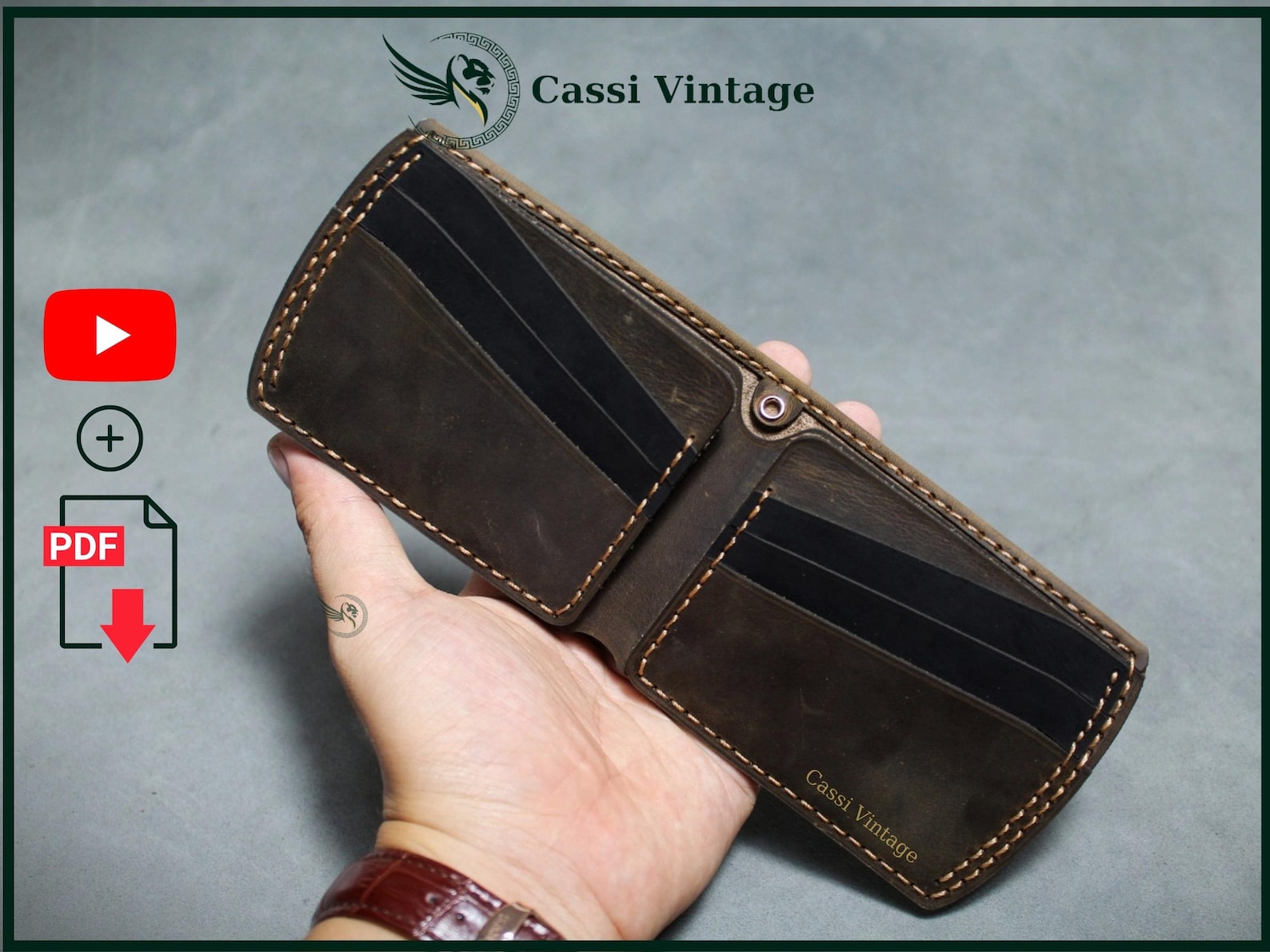 Leather Bifold Wallet Pattern PDF Leather DIY PDF Download - Etsy