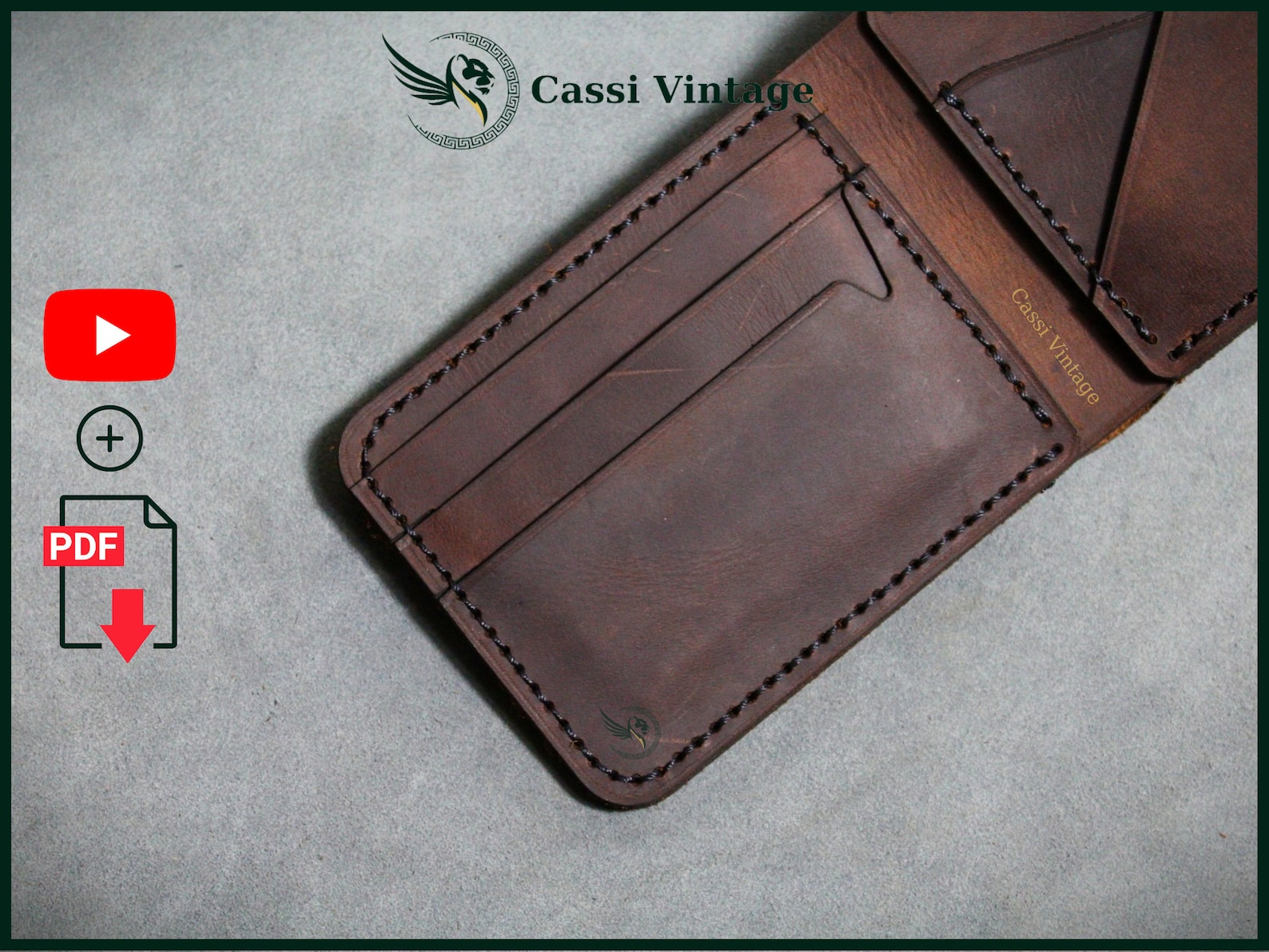 Leather Bifold Wallet Pattern: DIY PDF Template - Etsy