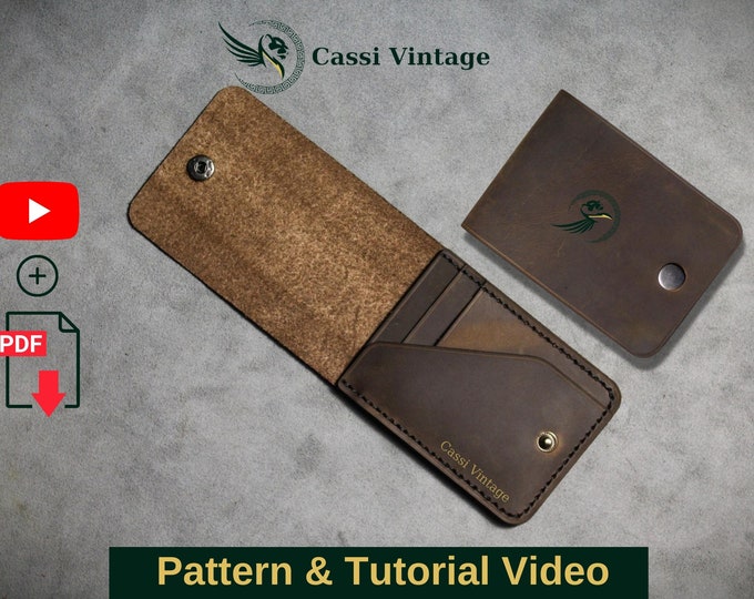 Leather Card Wallet Pattern PDF, Leather DIY, PDF Download, Leather ...