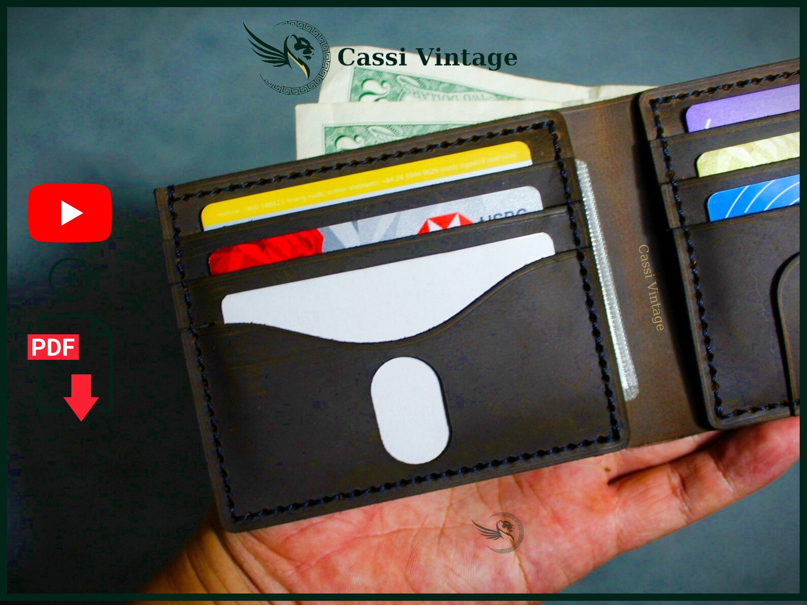 Leather Bifold Wallet Pattern PDF Leather DIY PDF Download - Etsy
