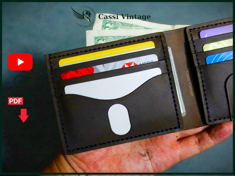 Leather Bifold Wallet Pattern PDF Leather DIY PDF Download - Etsy