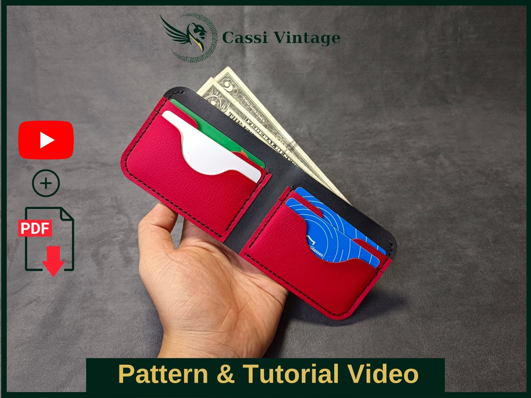 Leather Bifold Wallet Pattern PDF, Leather DIY, PDF Download, Leather ...