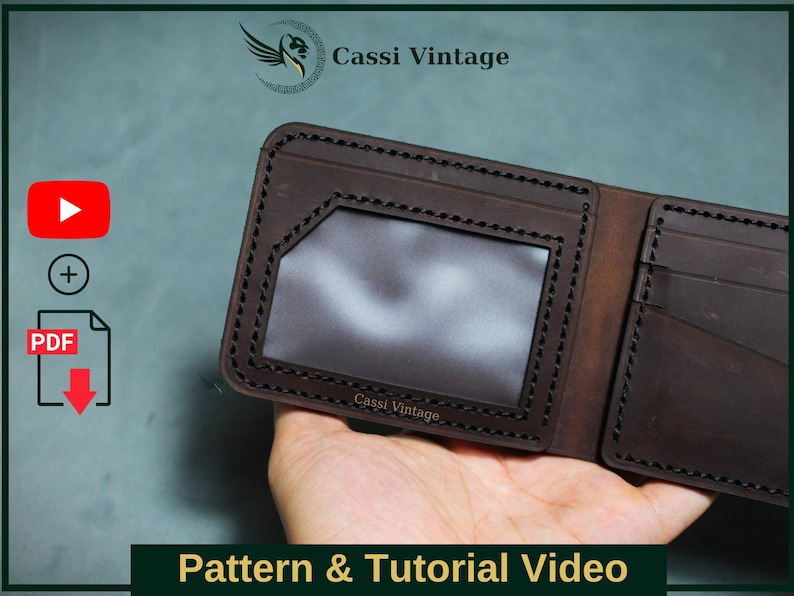 Leather Bifold Men Wallet Pattern PDF Leather DIY PDF - Etsy