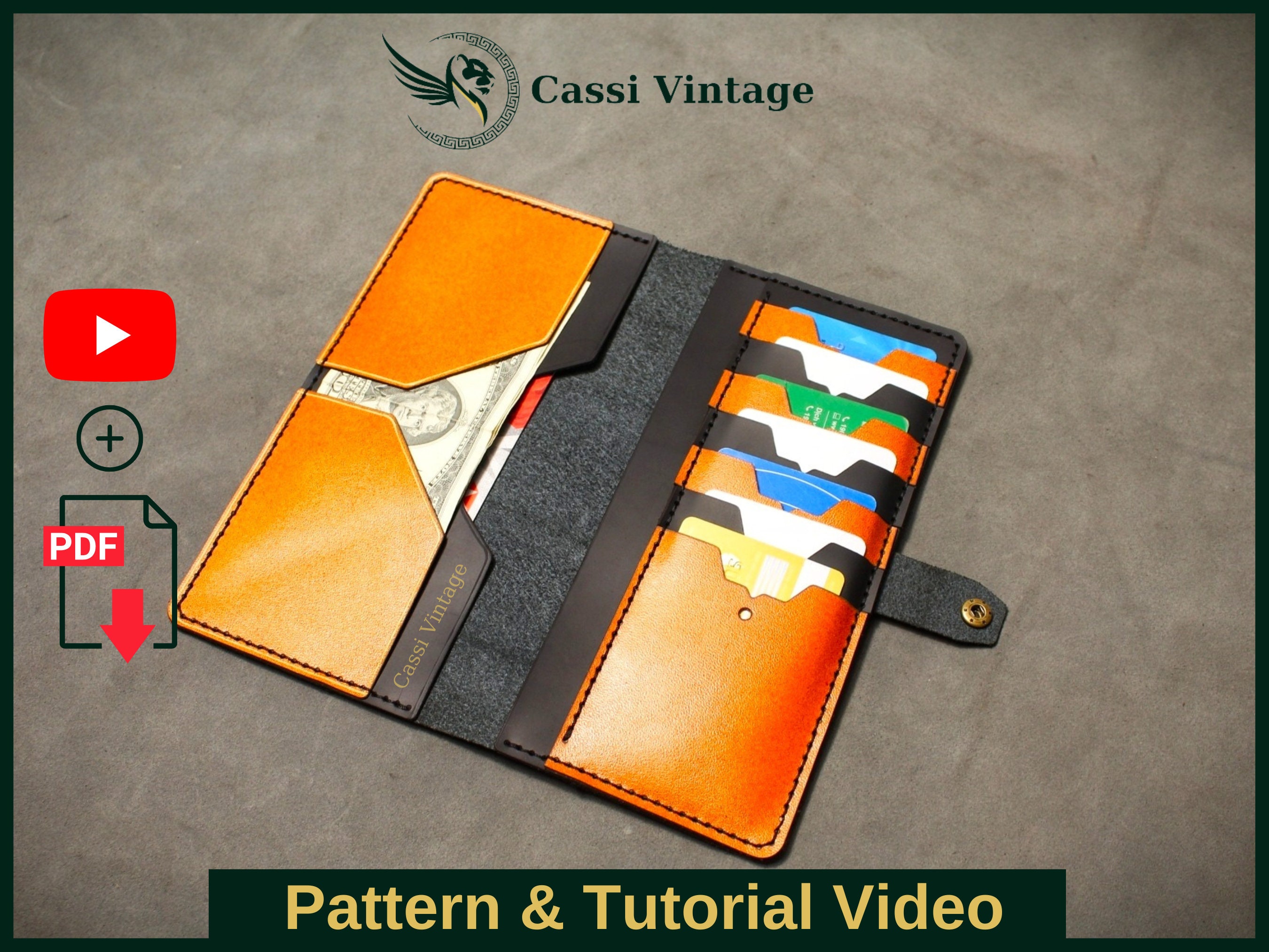Leather Long Wallet Pattern PDF Leather DIY PDF Download - Etsy Canada
