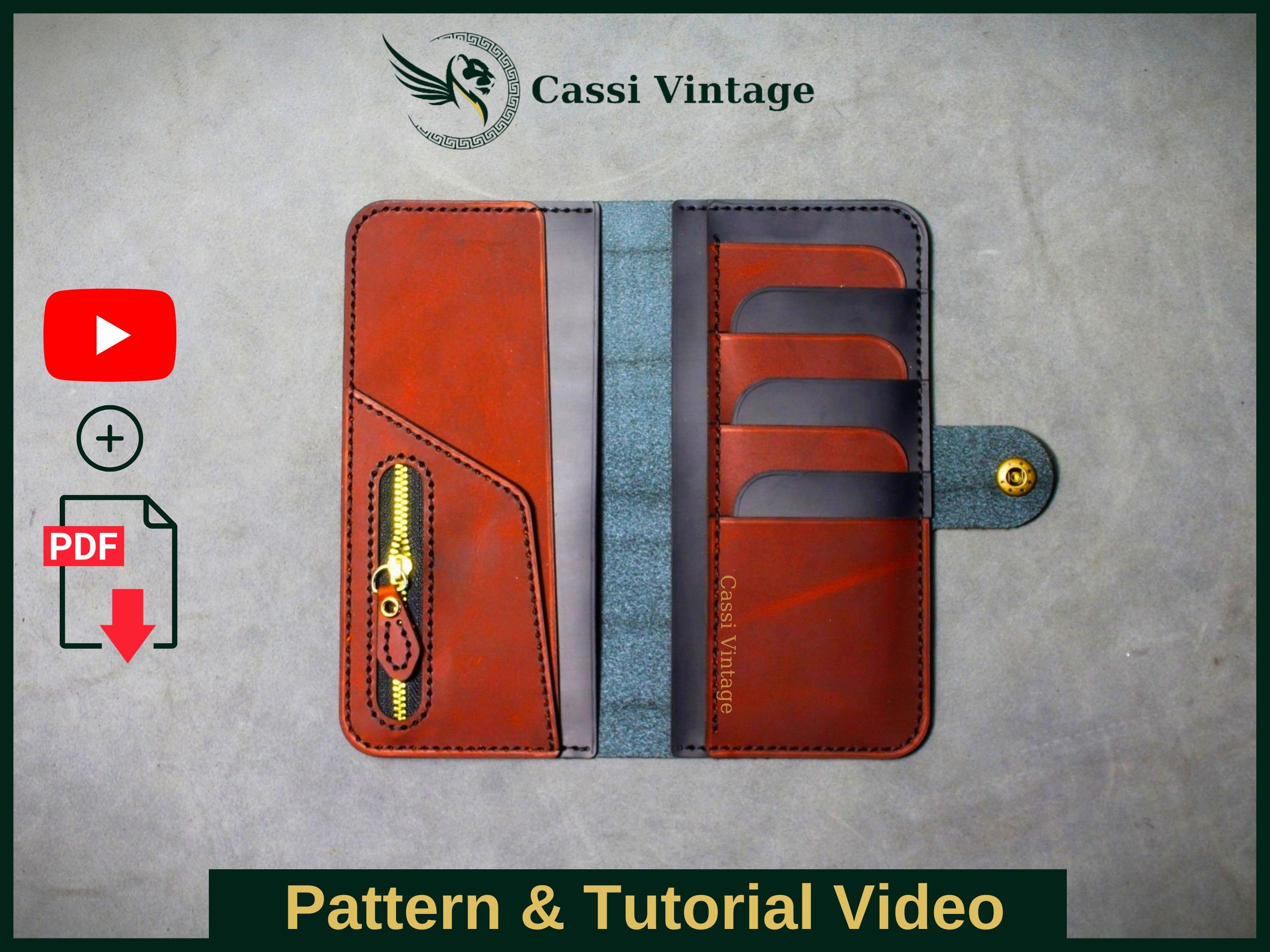 Leather Long Wallet Pattern PDF Leather DIY PDF Download - Etsy