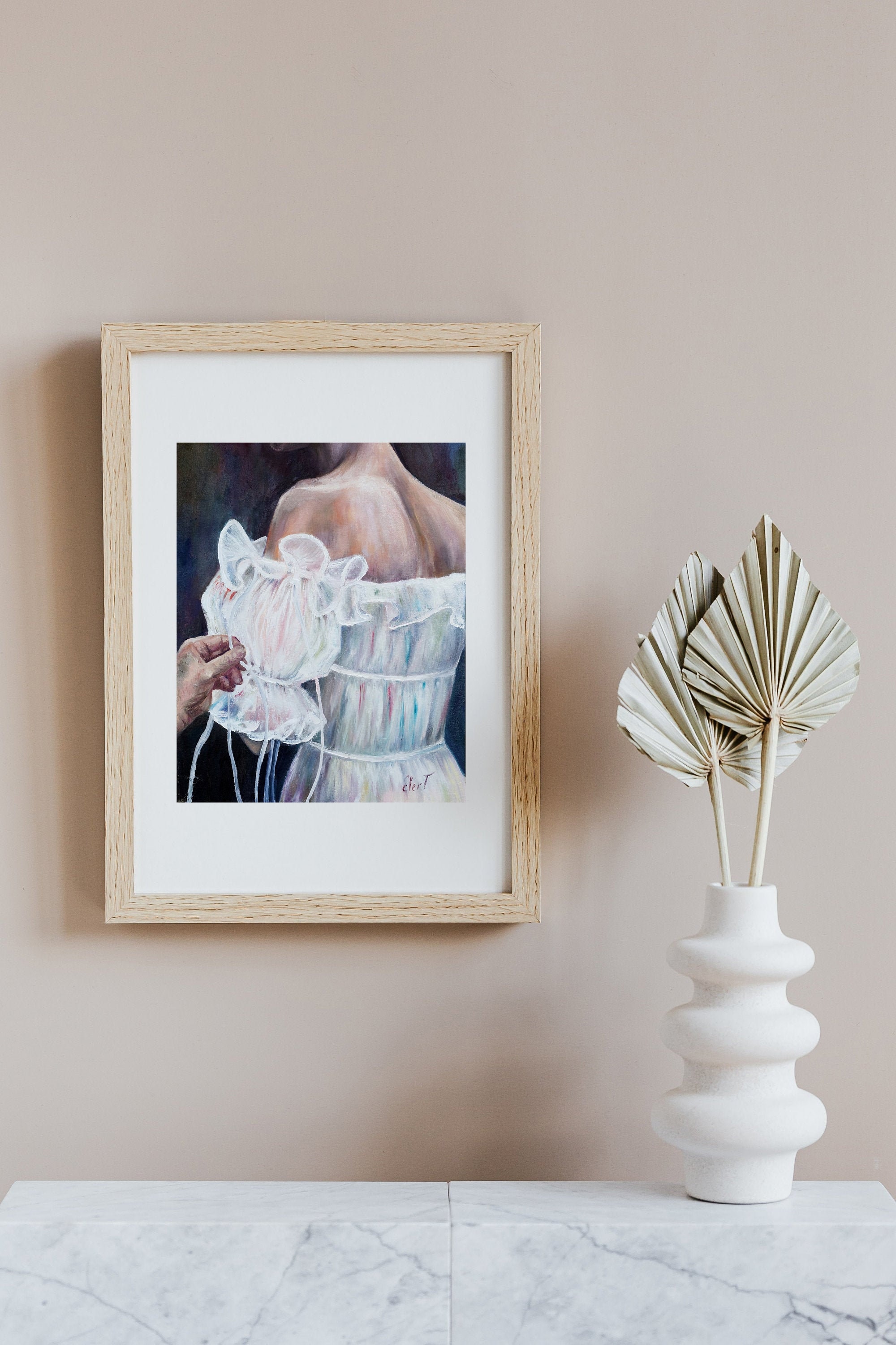 Instant Digital Download Printable Artwork Gentle Lady Stylish White ...