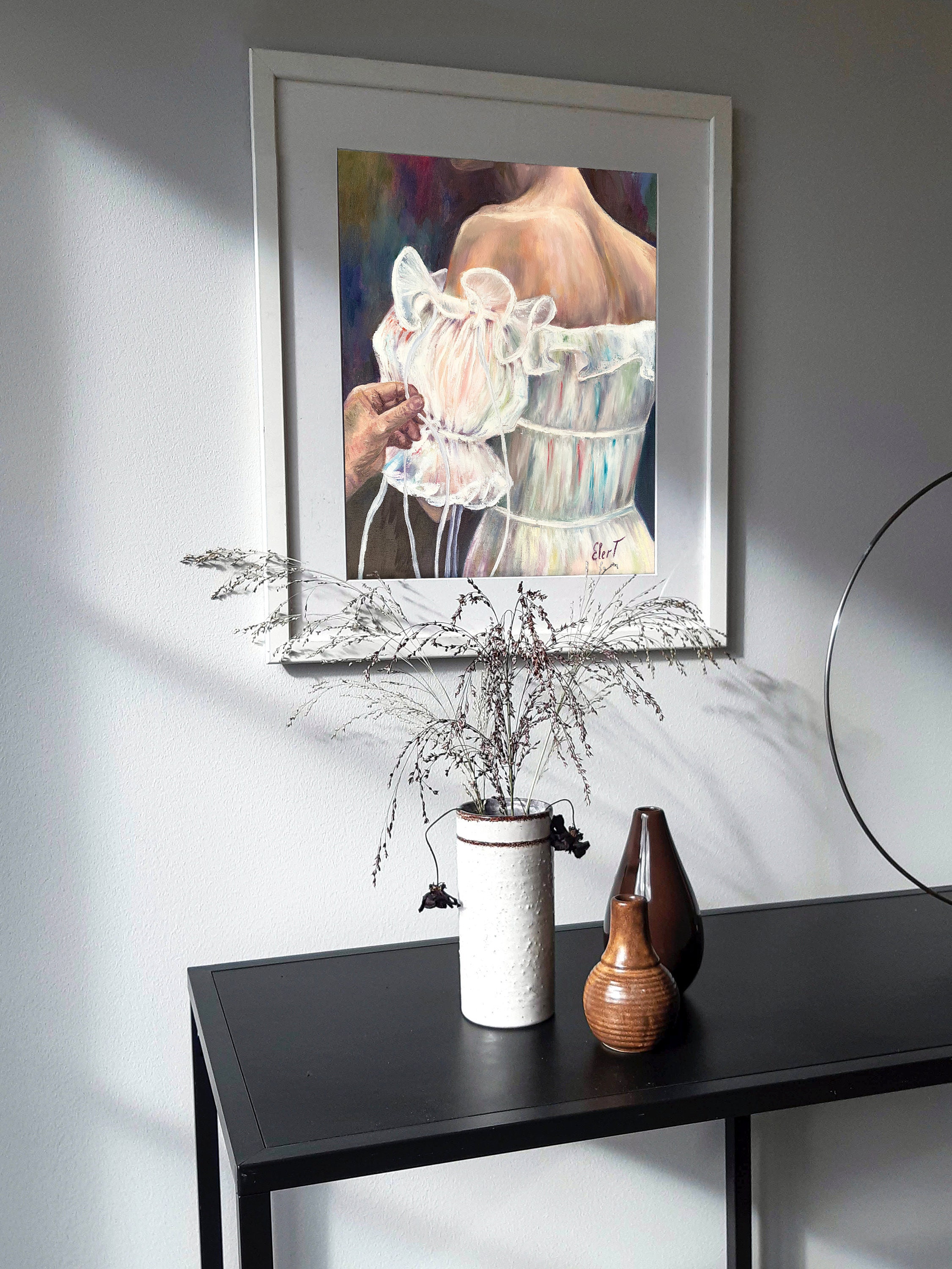 Instant Digital Download Printable Artwork Gentle Lady Stylish White ...