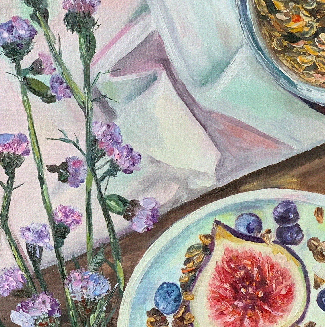 Fig Print on Canvas Original Fruit Art Living Room Wall Art - Etsy