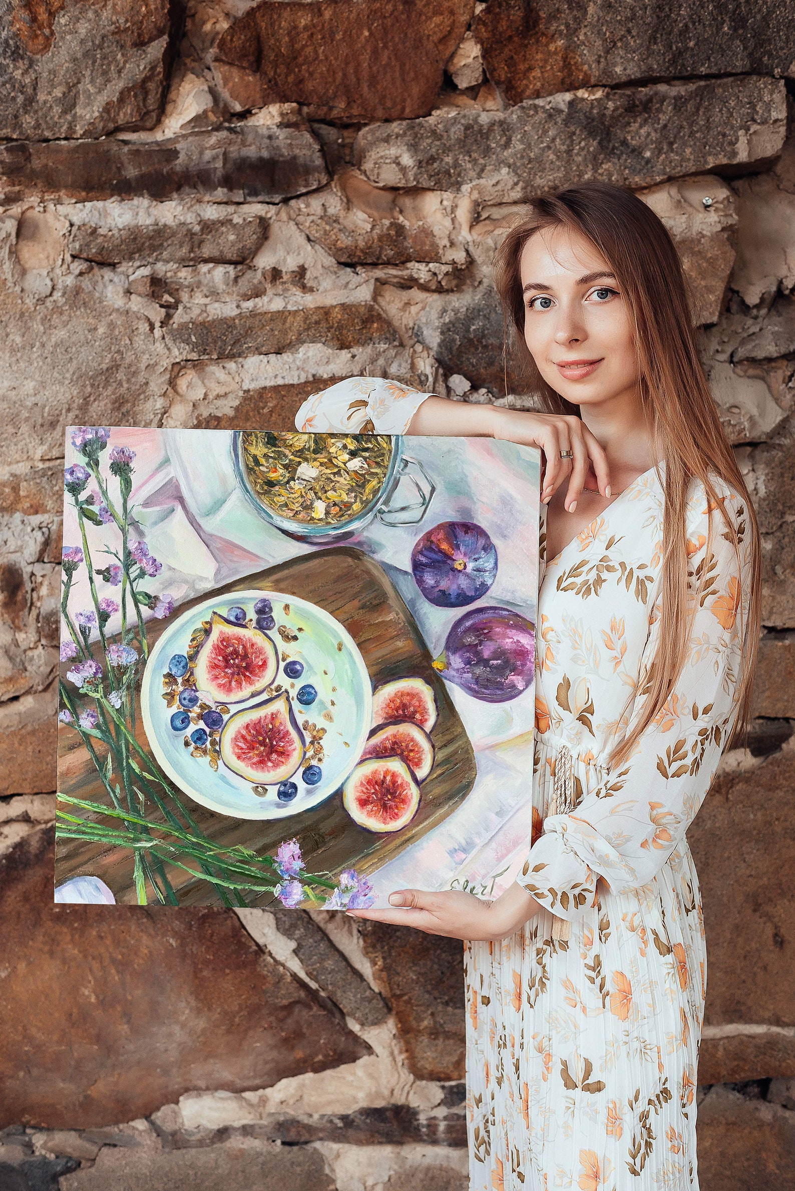 Fig Print on Canvas Original Fruit Art Living Room Wall Art - Etsy