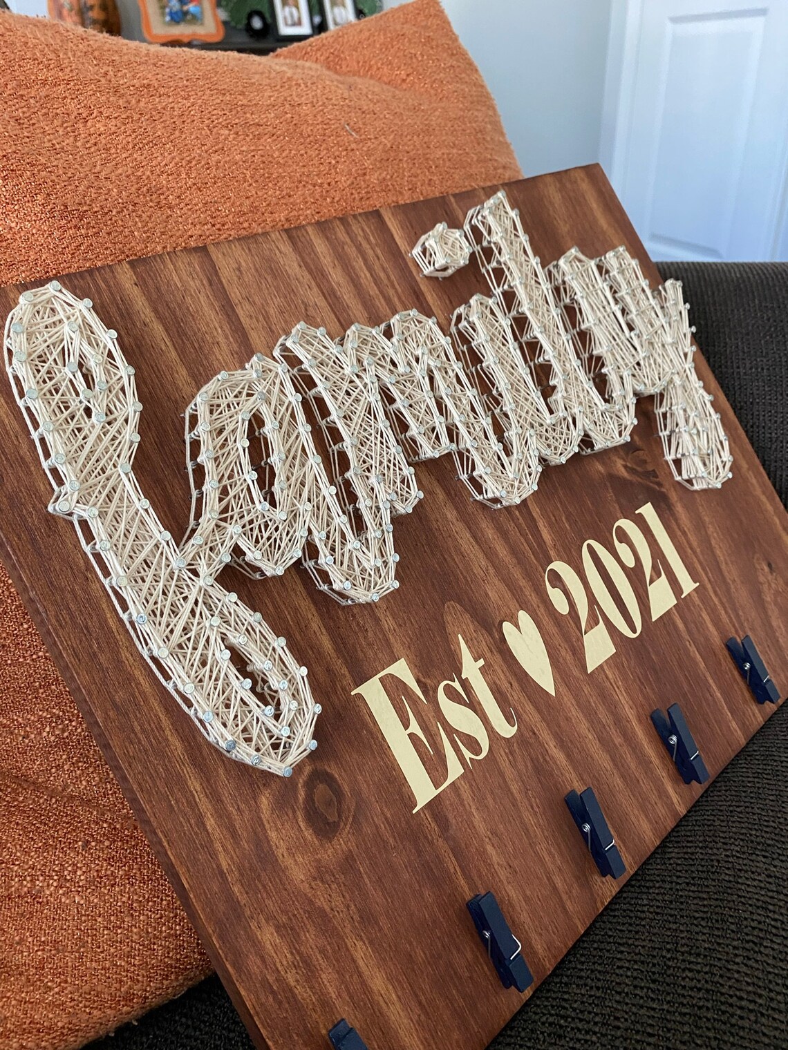 PERSONALIZED Family String Art Picture Board Sign - Etsy