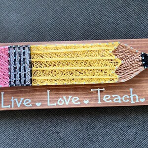 Personalized Teacher Pencil String Art - Etsy