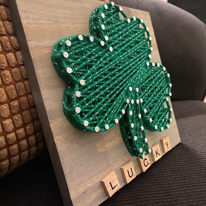 Shamrock "lucky" String Art - Etsy