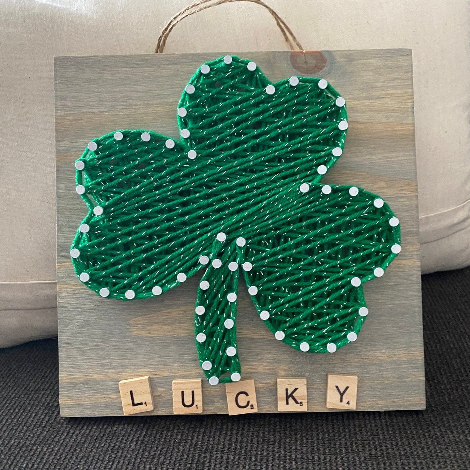 Shamrock "lucky" String Art - Etsy