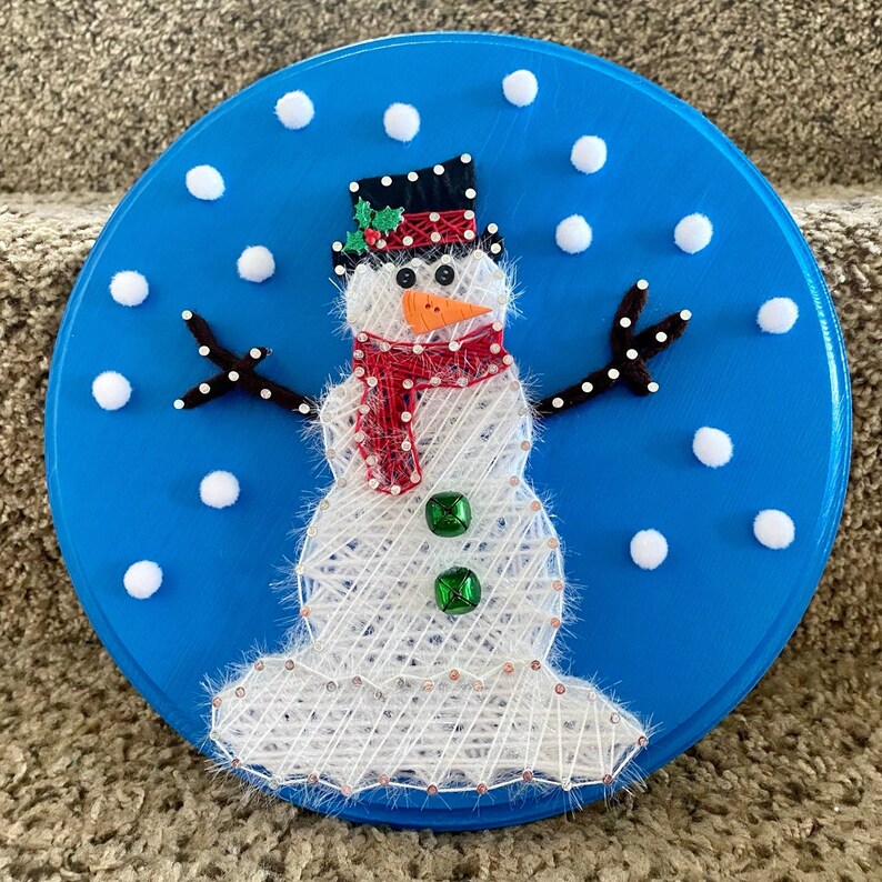Snowman String Art Board - Etsy