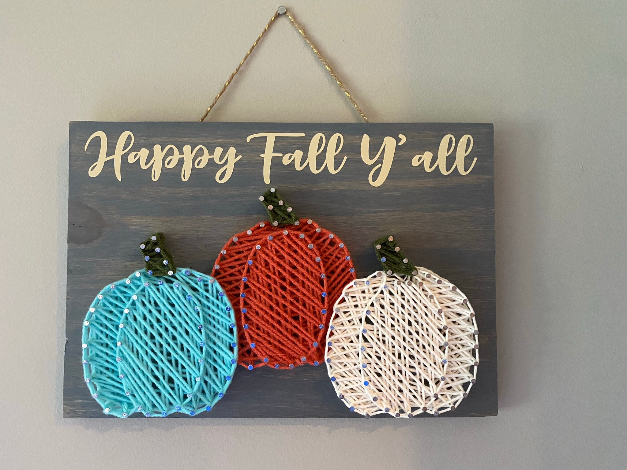 Pumpkin String Art Fall Pumpkins Pumpkin Sign - Etsy