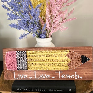 Personalized Teacher Pencil String Art - Etsy