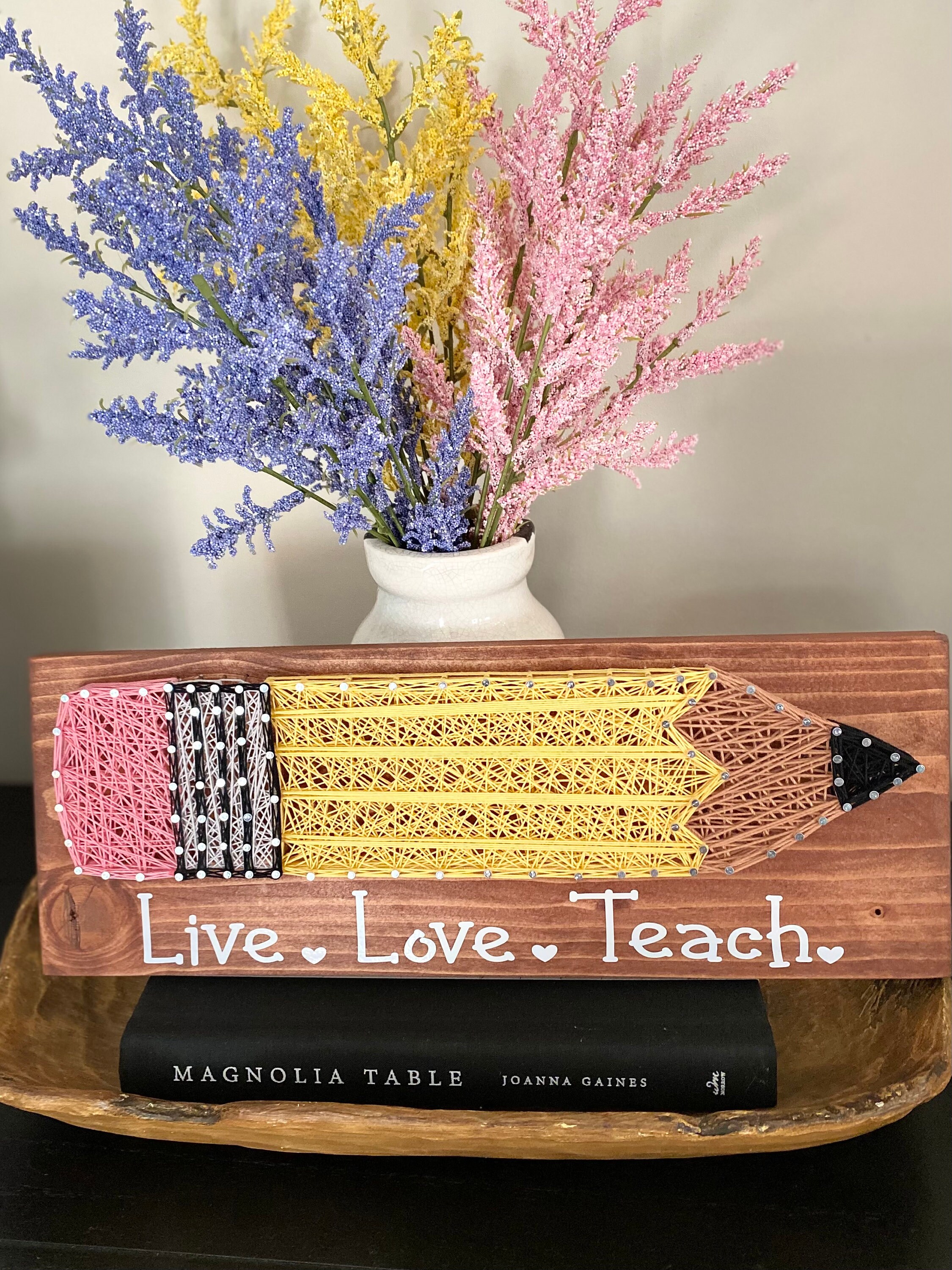 Personalized Teacher Pencil String Art - Etsy