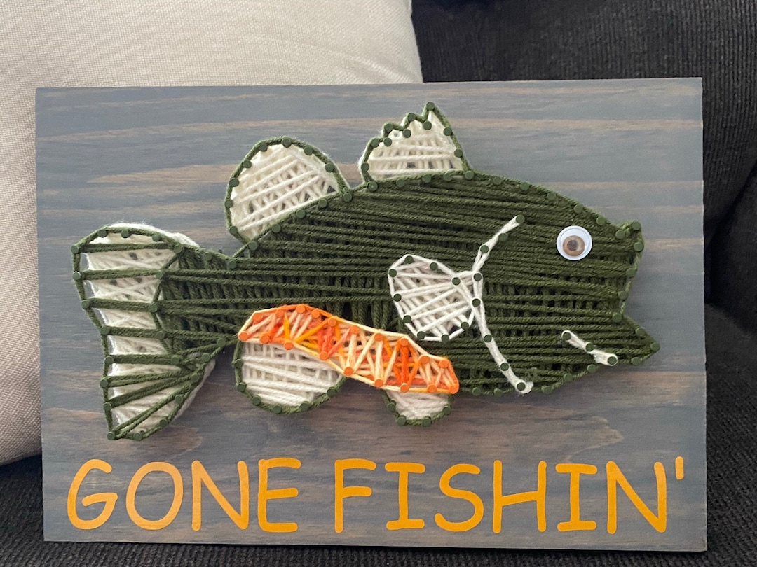 Gone Fishing - Fish String Art - Etsy