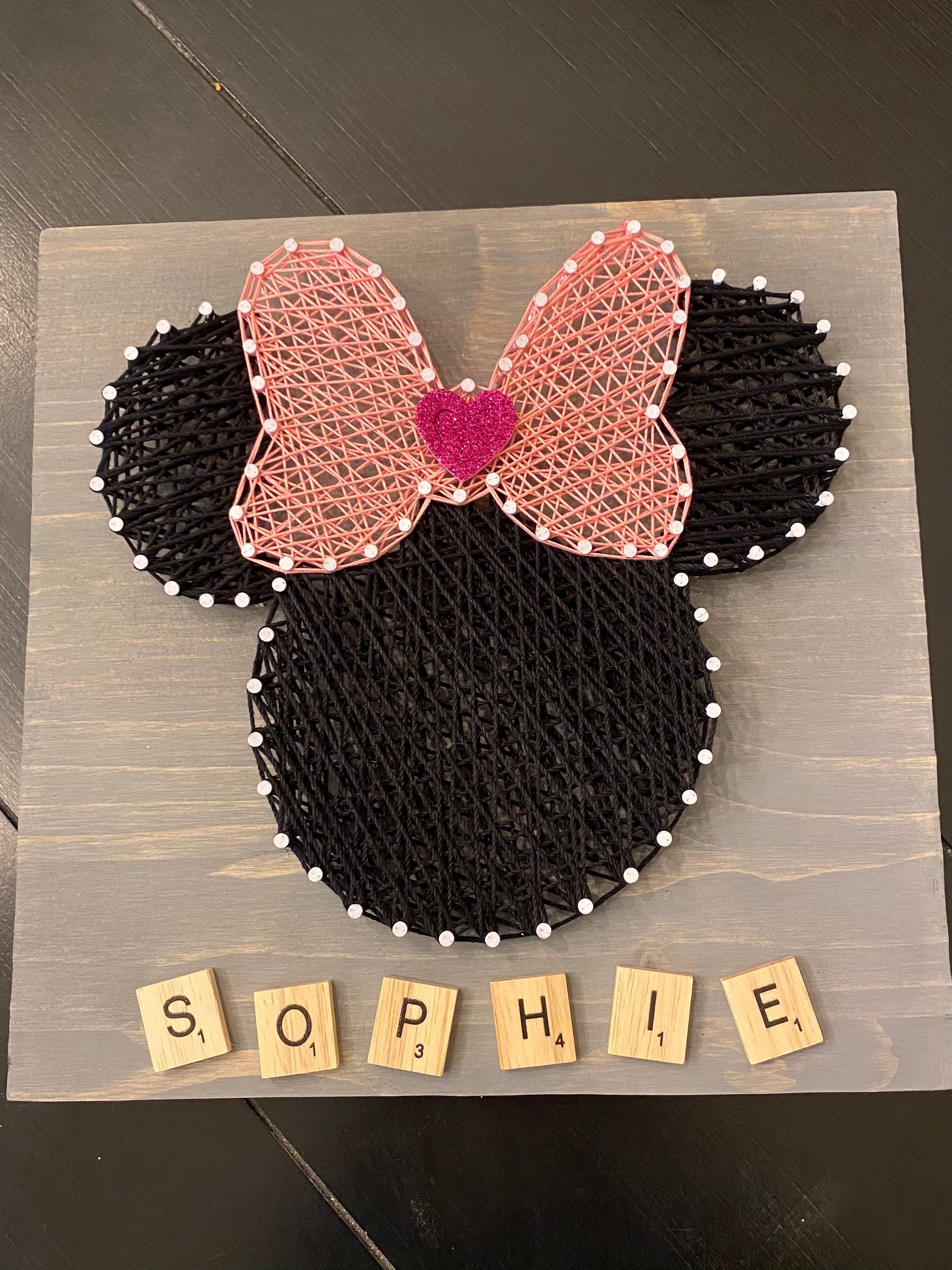 Personalized Minnie Mouse String Art - Etsy