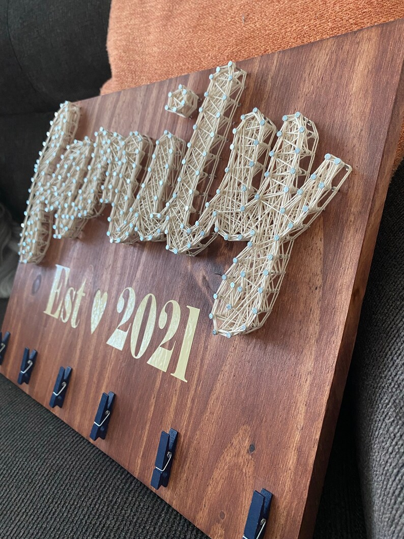 PERSONALIZED Family String Art Picture Board Sign - Etsy