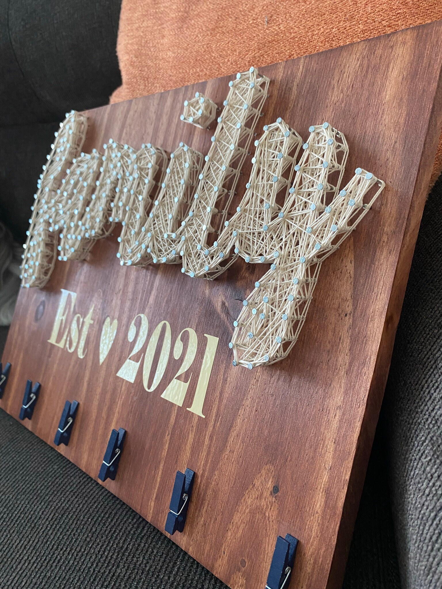 PERSONALIZED Family String Art Picture Board Sign - Etsy