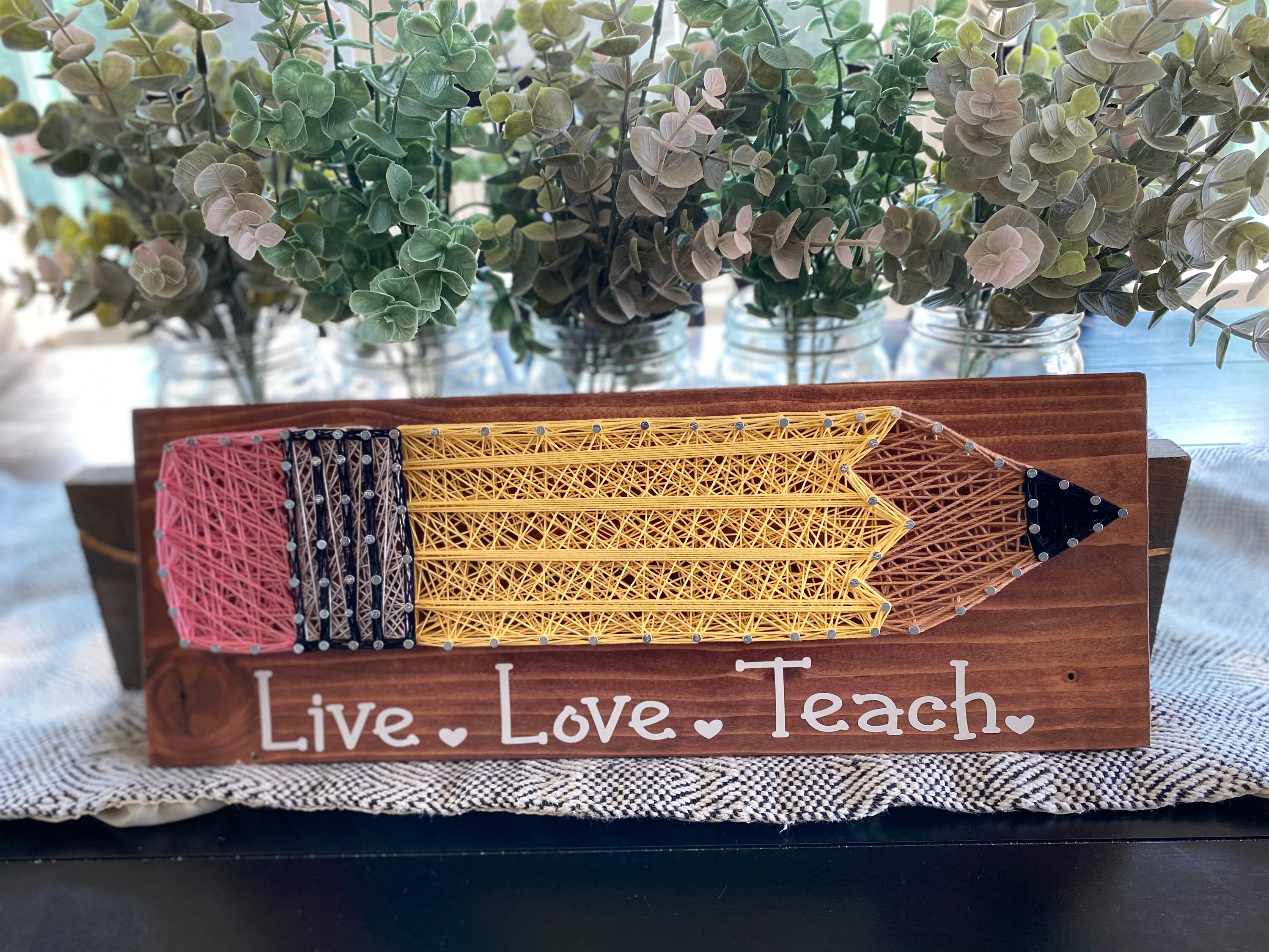 Personalized Teacher Pencil String Art - Etsy