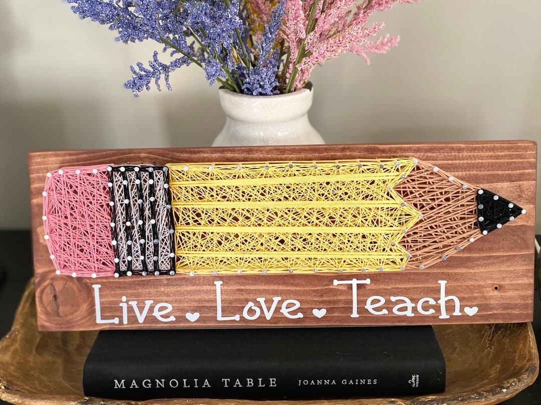Personalized Teacher Pencil String Art - Etsy