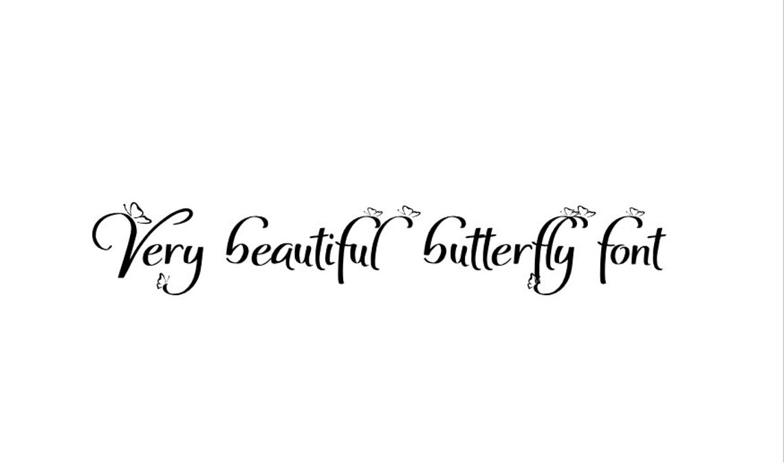 Font, Personalized Butterfly Signature, - Etsy