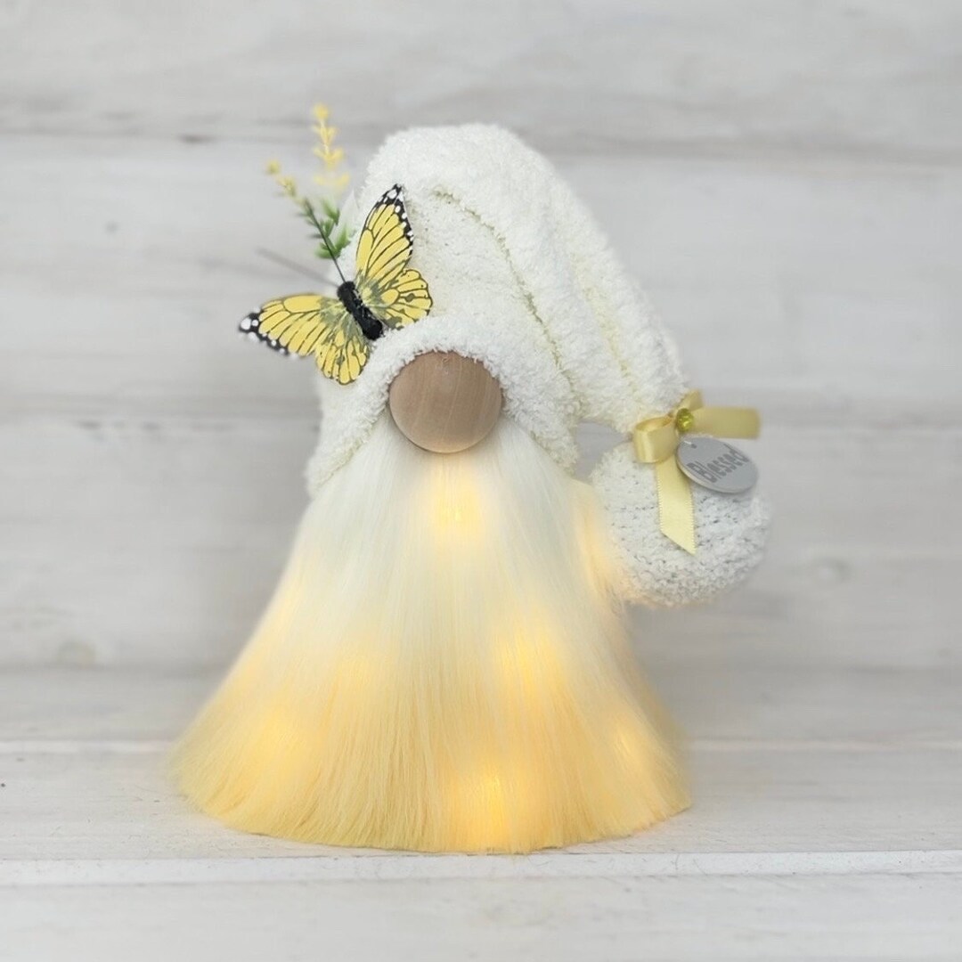 Yellow Ombré Farmhouse Gnome 8.5 Inch Hand Dyes Fur - Etsy