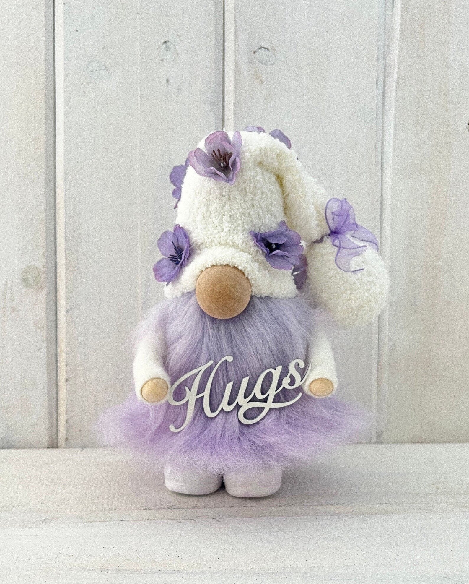 HUGS Gnome With Hand Poured/hand Painted Ceramic Boots - Etsy