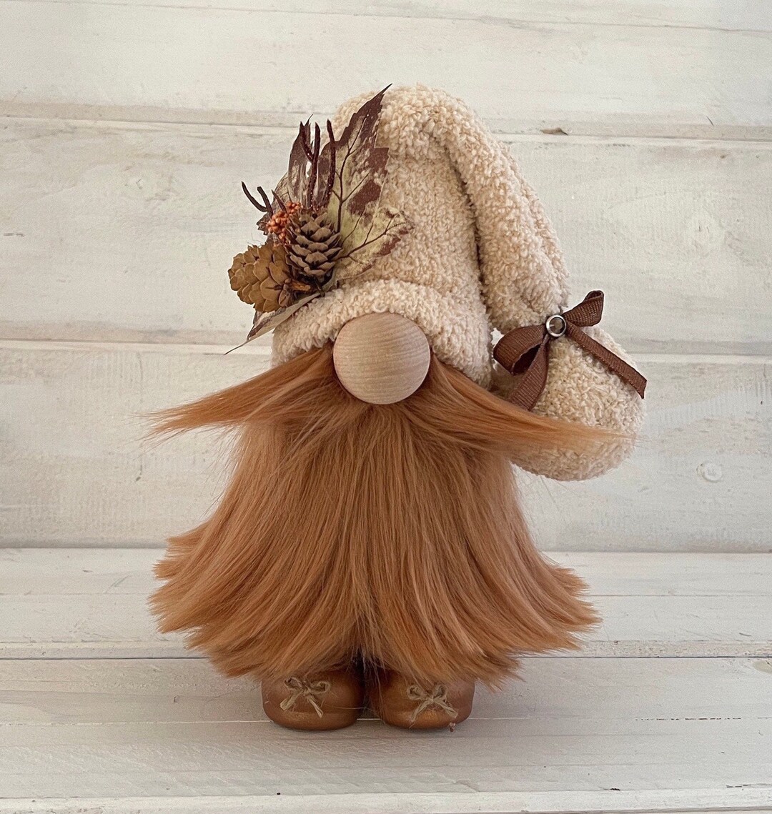 Farmhouse Gnome With Hand Poured/hand Painted Ceramic Boots standing ...