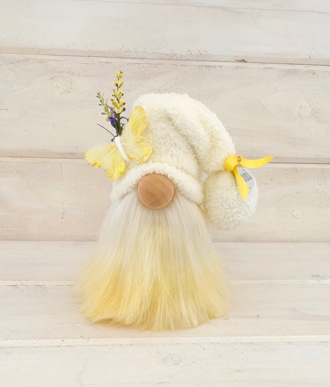 Yellow Ombré Farmhouse Gnome 8.5 Inch Hand Dyes Fur - Etsy