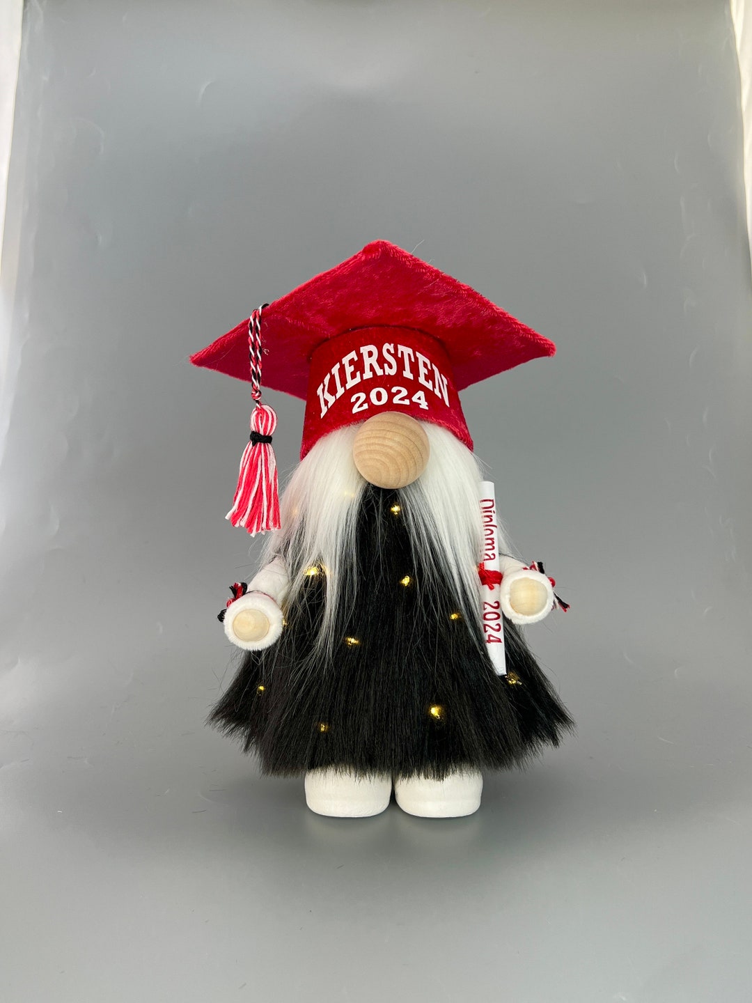 White/black GRADUATION Gnome With Bootscan Be Personalized With Name ...