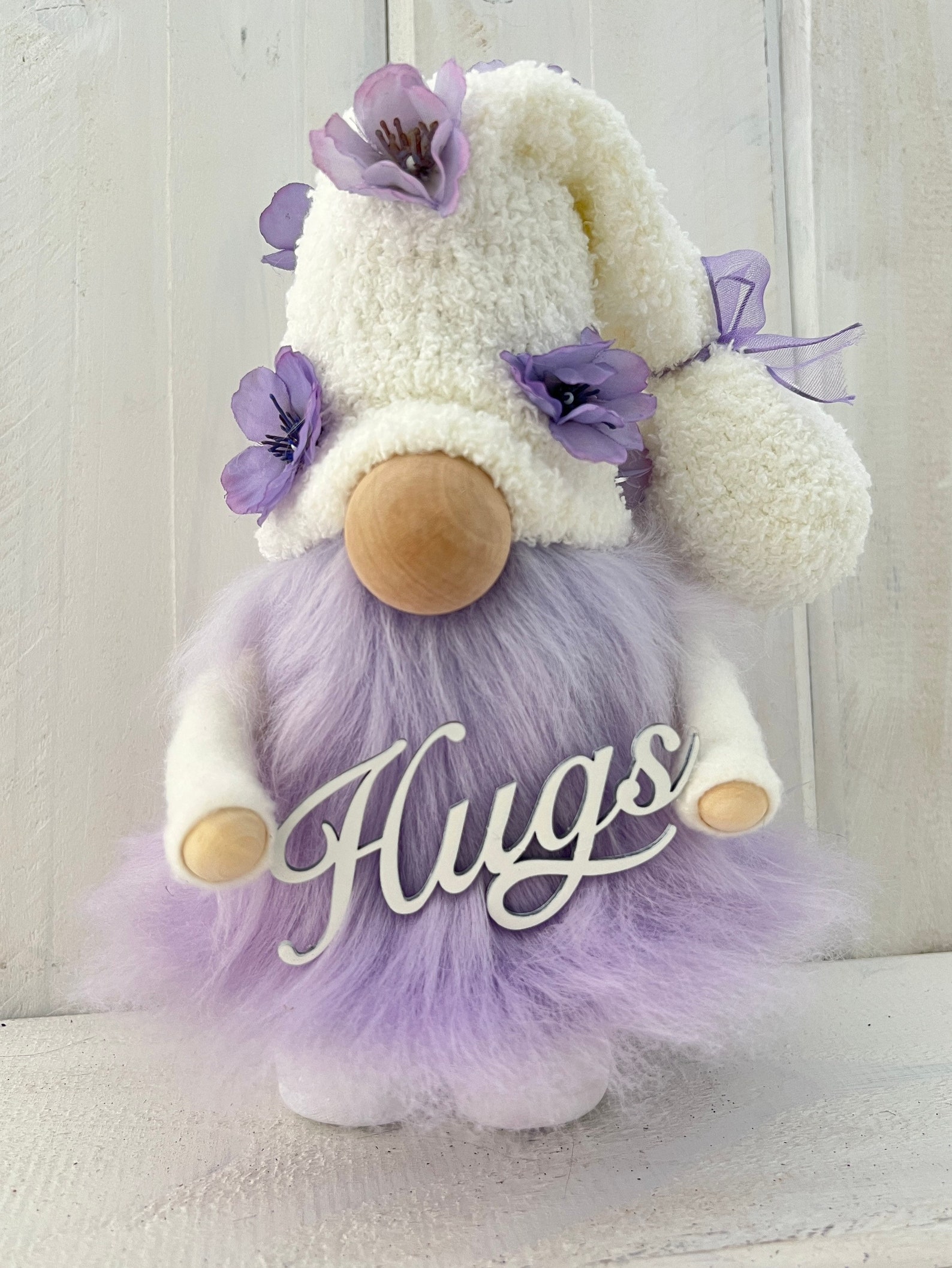 HUGS Gnome With Hand Poured/hand Painted Ceramic Boots - Etsy