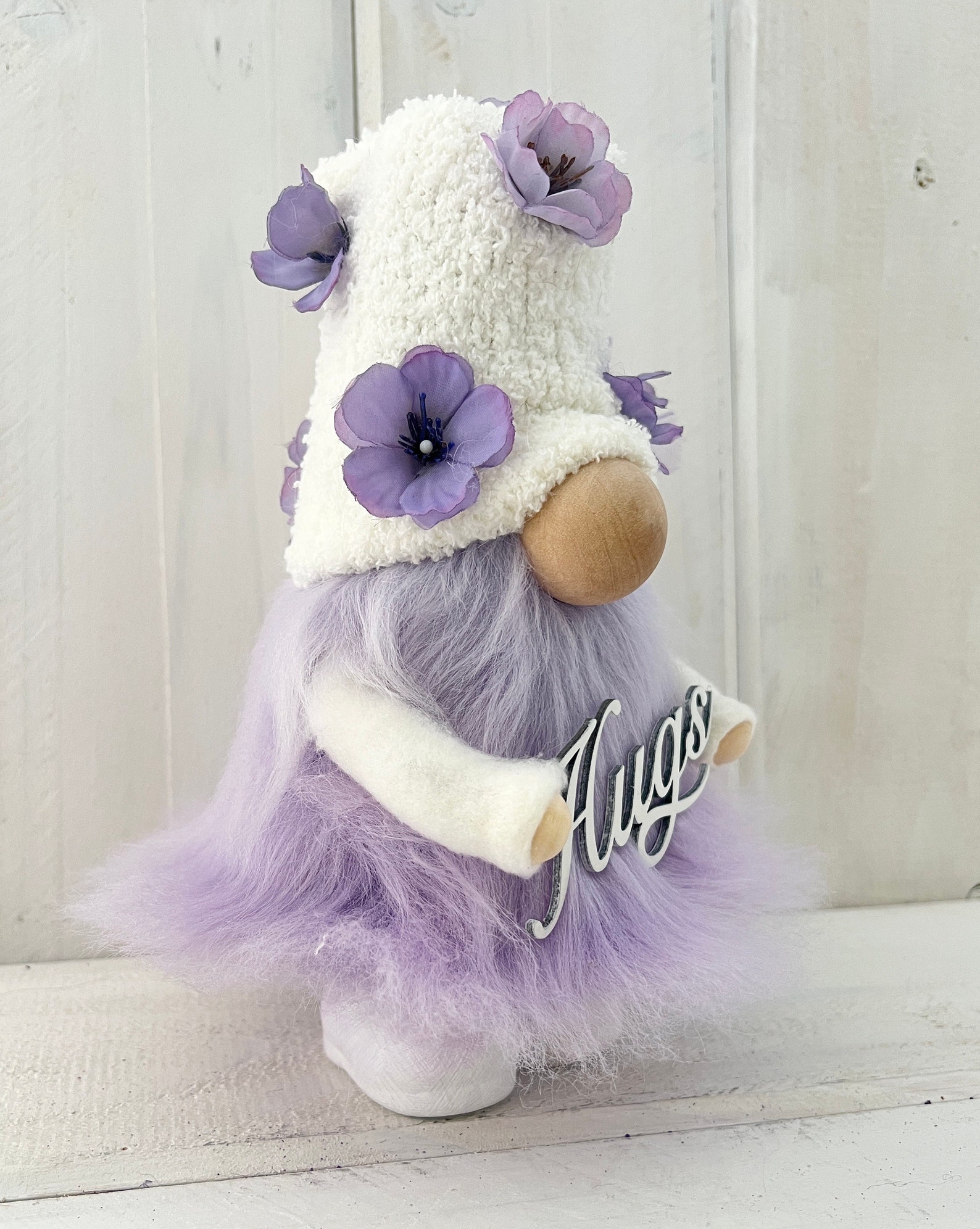 HUGS Gnome With Hand Poured/hand Painted Ceramic Boots - Etsy