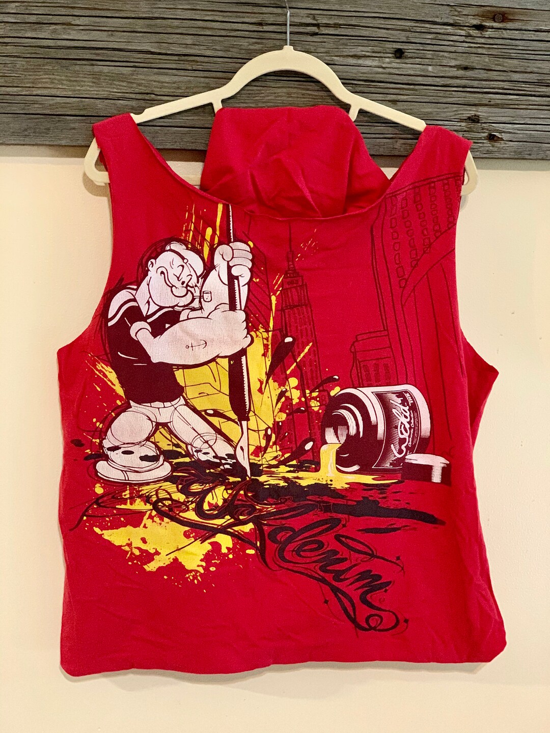 Red Popeye WCKD Authentic Collection Graphic XL T-shirt Bag - Etsy