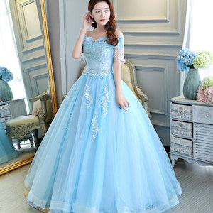 Beautiful Prom Dress 2021 New Blue Lace Classic Party Prom - Etsy