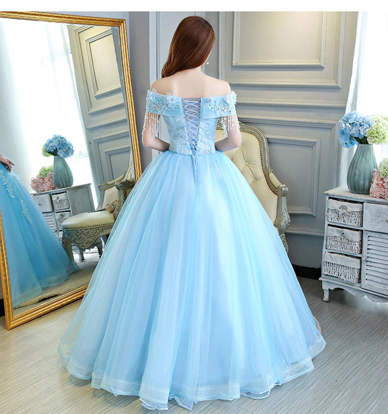 Beautiful Prom Dress 2021 New Blue Lace Classic Party Prom | Etsy