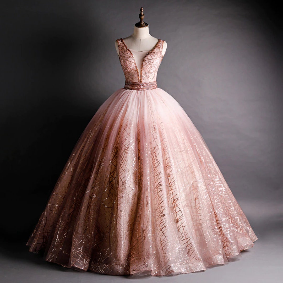 Beautiful Prom Dress Luxury Beaded Sequined Sexy Ball Gown Quinceanera ...