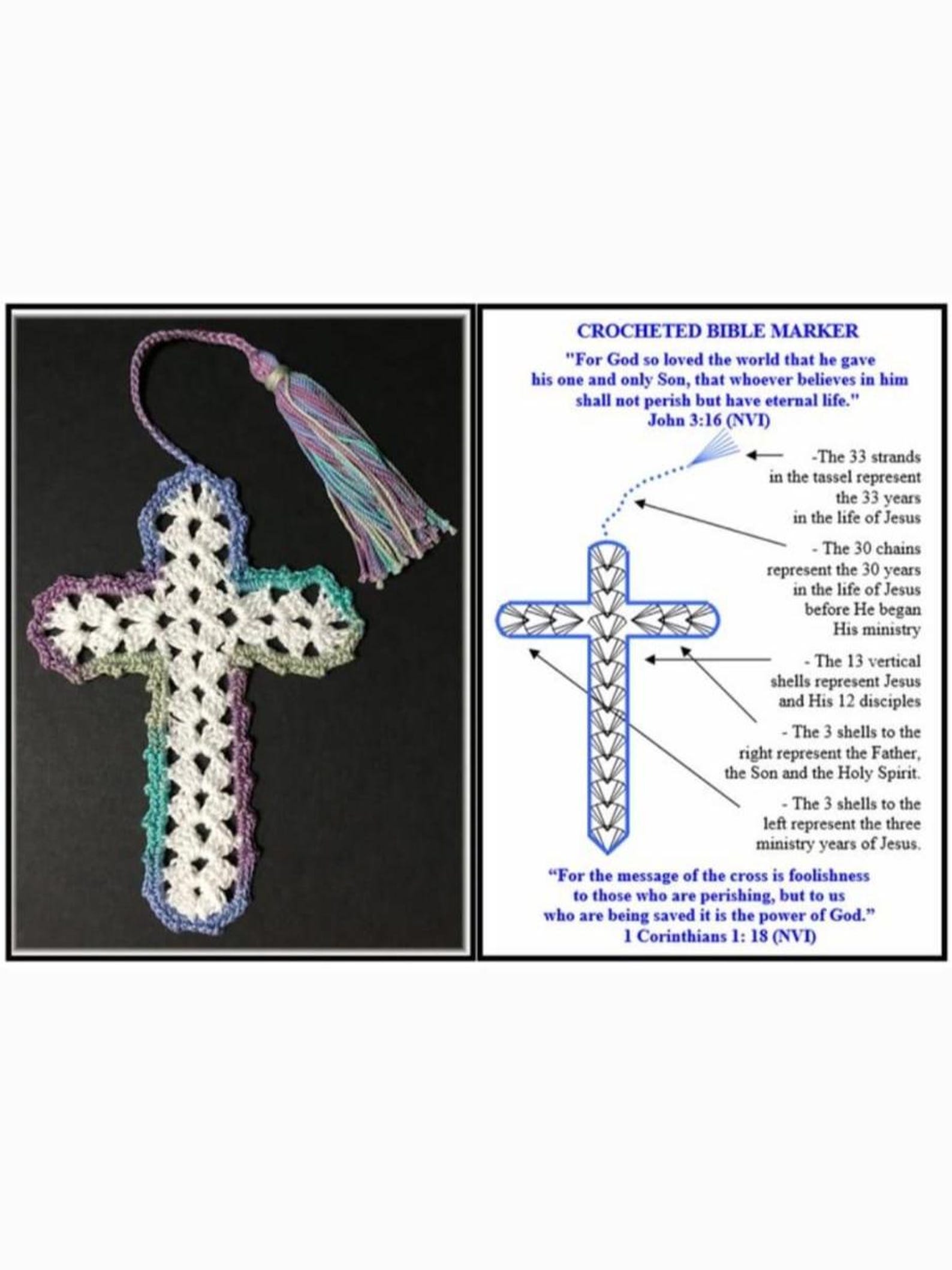 Cross Bookmark CROCHET PATTERN, Bible Bookmark, Book Lovers, PDF ...