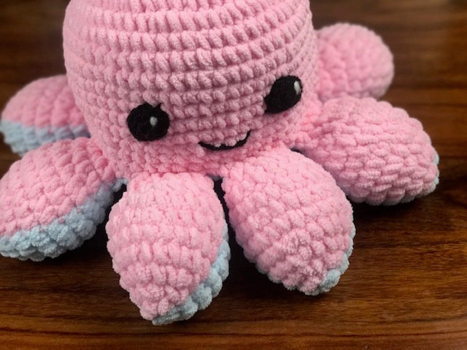 Reversible Flip Flop Mood Large Plush Octopus Toy PDF Crochet Pattern ...