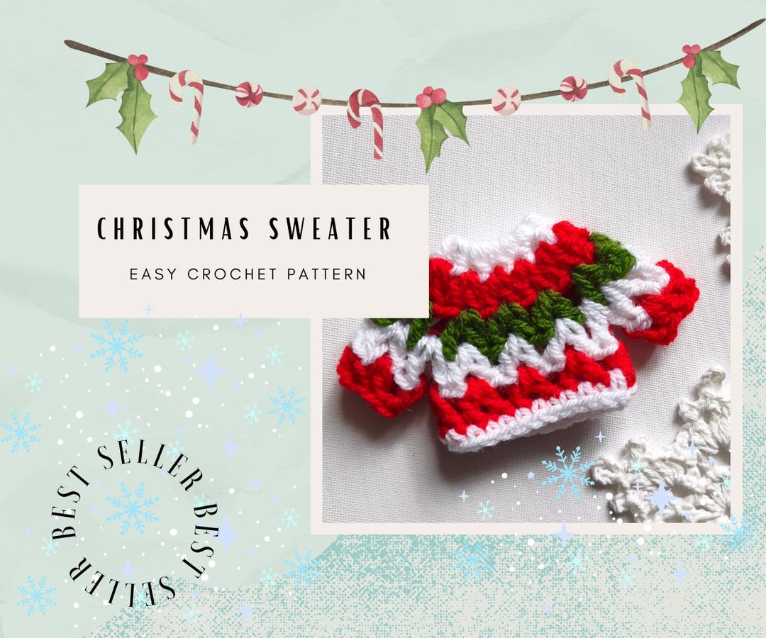 Christmas Jumper Mini Crochet Pattern/ Christmas Ornament, Quick Easy ...