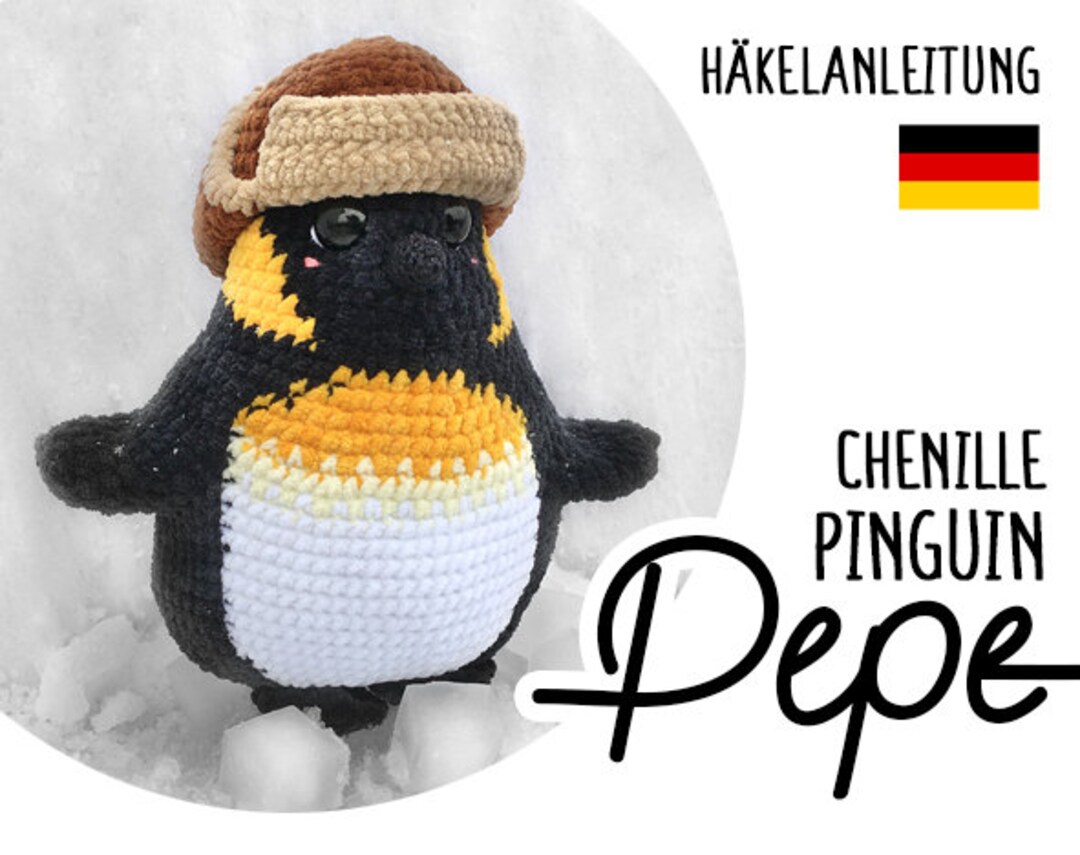 Penguin Pepe Crochet Pattern / Amigurumi Made of Chenille - Etsy