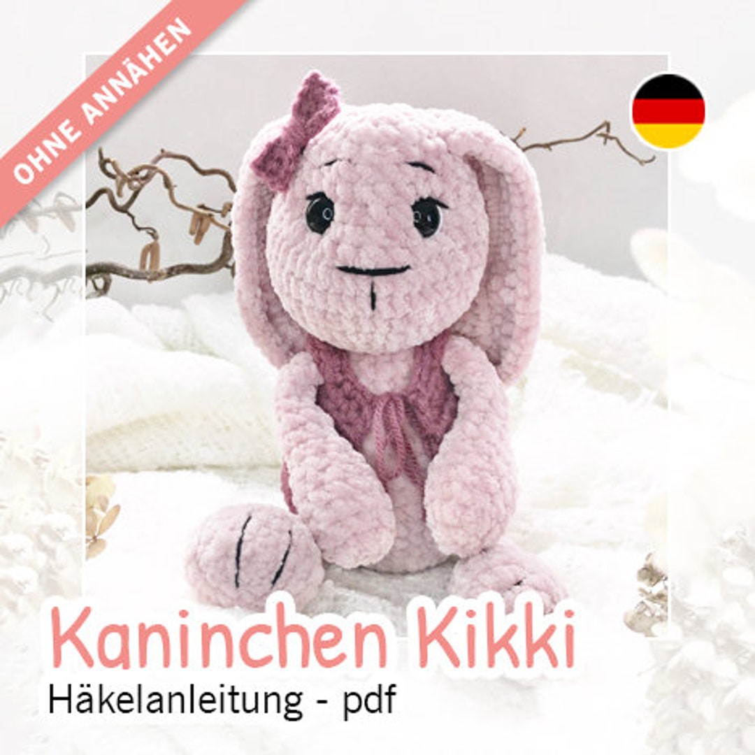 Rabbit Kikki Crochet Pattern / Amigurumi Bunny Without Sewing, Pdf ...