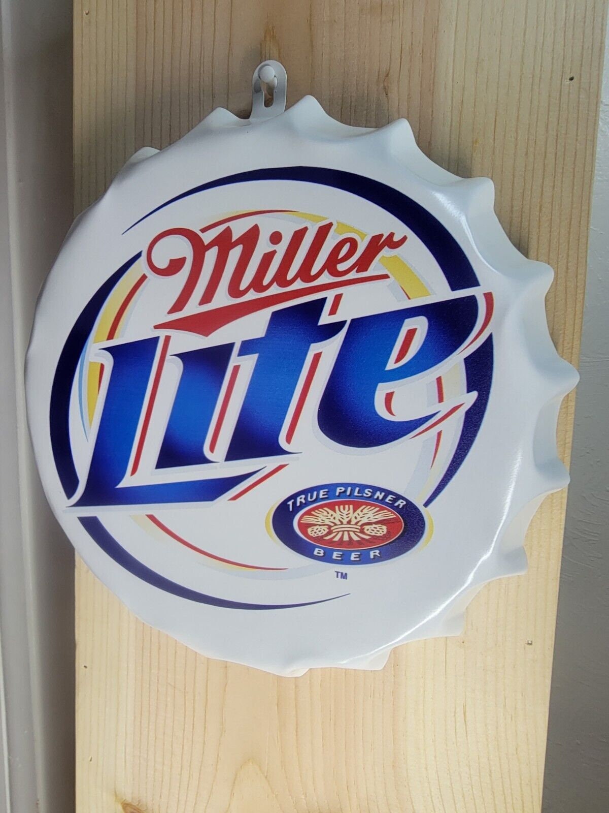 Miller Lite Bottle Cap Metal Sign for Man Cave Cafe Bar Decor Beer ...