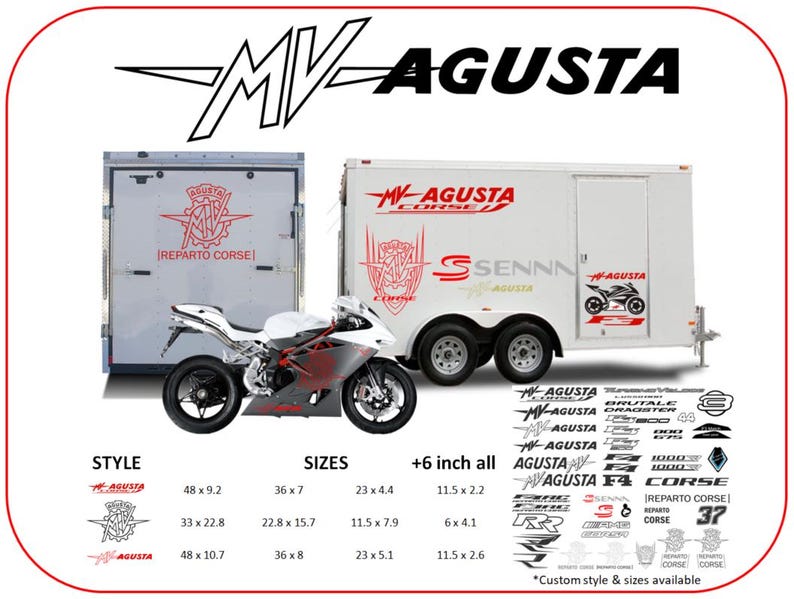 MV Agusta F3 F4 Belly Pan Decals, Pair 1 for Each Side. - Etsy