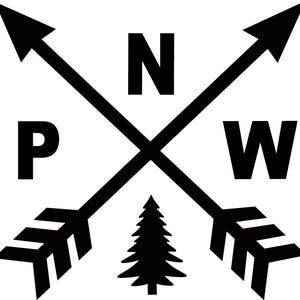 The Original PNW Pacific Northwest Decal, Also All States Available ...