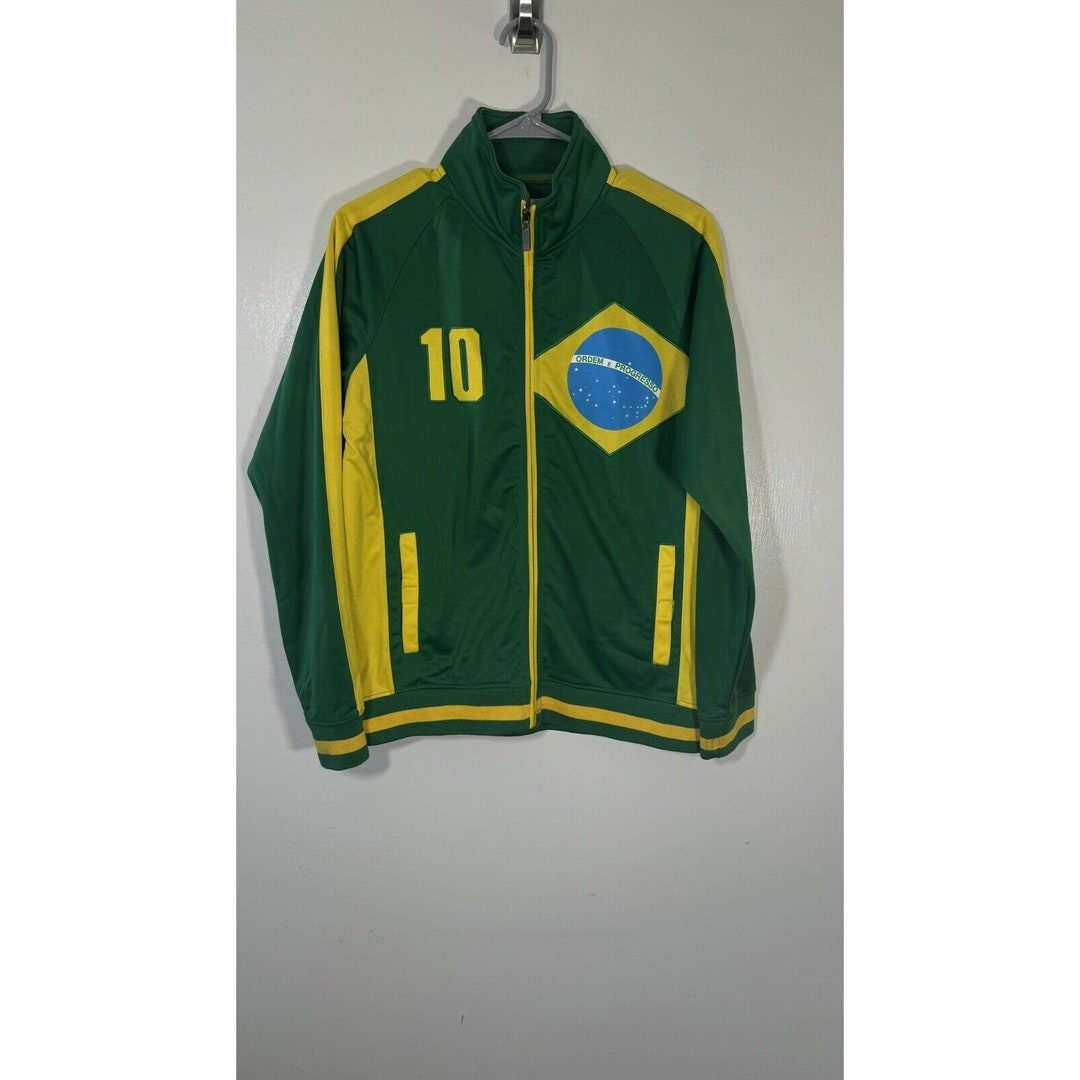 Brazil Number 10 Football Soccer Jacket Green S World Cup Edition - Etsy