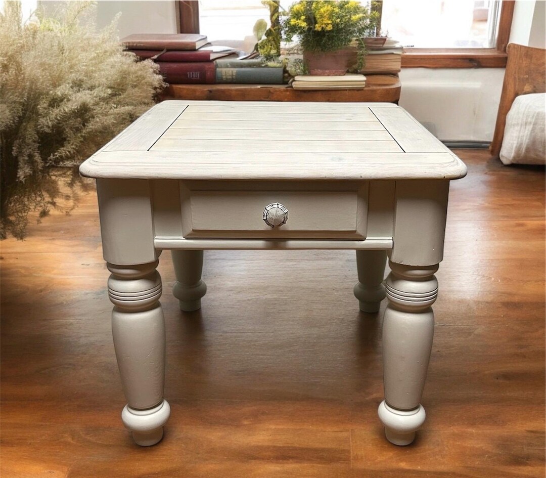 Rustic Farmhouse Style End Table With Drawer 27x24x21 - Etsy