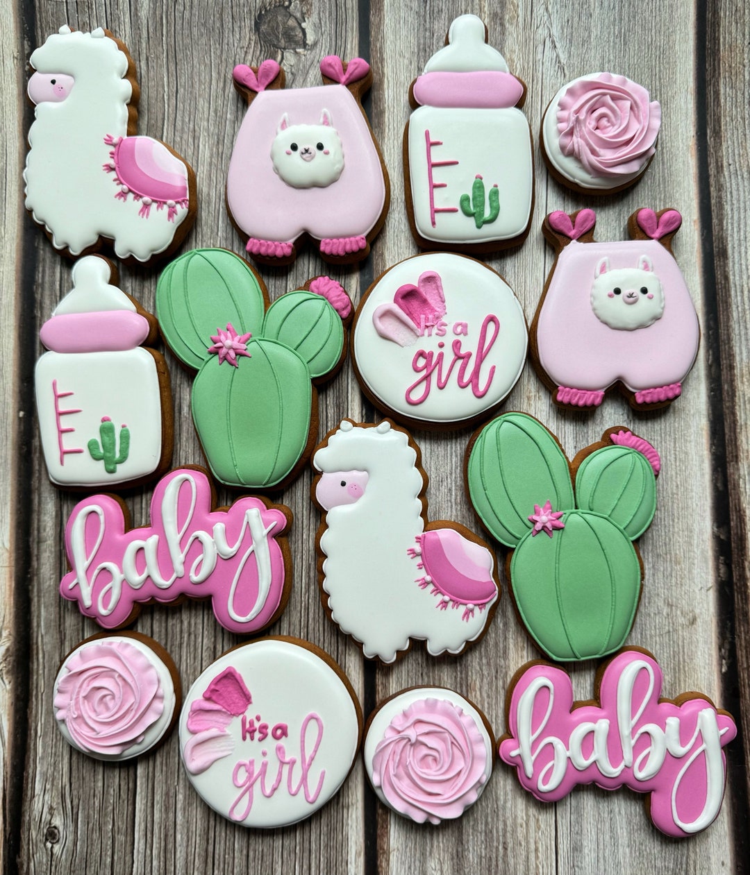Llama Baby Shower Cookies, Llama Cookies - Etsy